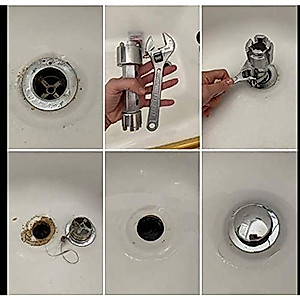 WMAZtool Tub Drain Remover Wrench - Use to Install and Remove Most Bath and Shower Drains and Closet Spuds Square Plastic Toilet Seat Nuts