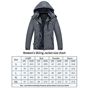 Pdbokew Women's Skiing Snowboarding Jackets Fleece Hood Mountain Snow Coat