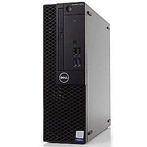 Dell OptiPlex 3050 PC Desktop Computer, Intel i5-6500 3.2GHz, 8GB RAM, 1TB HDD, Windows 10 Pro, 23.6 FHD LED Monitor, New 16GB Flash Drive, Wireless Keyboard & Mouse, DVD, WiFi (Renewed)