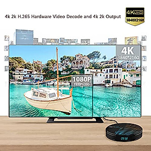 KRGEMS Android 10.0 Smart Tv Box,Streaming Box,4g+64g, Bt4.1, Support Dual-Band WiFi (2.4g&5g), 4k H.265 Decoding,3D,Set Top Box