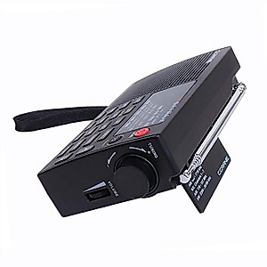 C Crane CC Skywave AM, FM, Shortwave, Weather and Airband Portable Travel Radio with Clock and Alarm