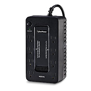 CyberPower ST425 Standby UPS System, 425VA/260W, 8 Outlets, Compact, Black