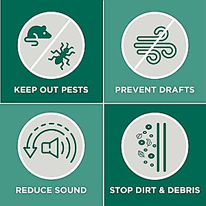 M-D Building Products 05744 36 in. Gold Aluminum and Vinyl Heavy-Duty Screw-on Door Sweep