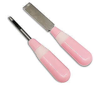 YICBOR 3pcs/Set Sewing Buttonhole Cutter Set for All Kinds of Leather Cloth DIY Manual Opening (Pink)