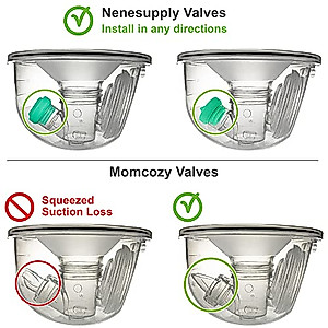 Nenesupply 4pc Duckbill Valves Compatible with Elvie Stride Pump Parts Replacement Parts Breast Pump Parts Momcozy Tsrete Wearable Pumps Spectra CaraCup Not Original Elvie Pump Parts Accessories