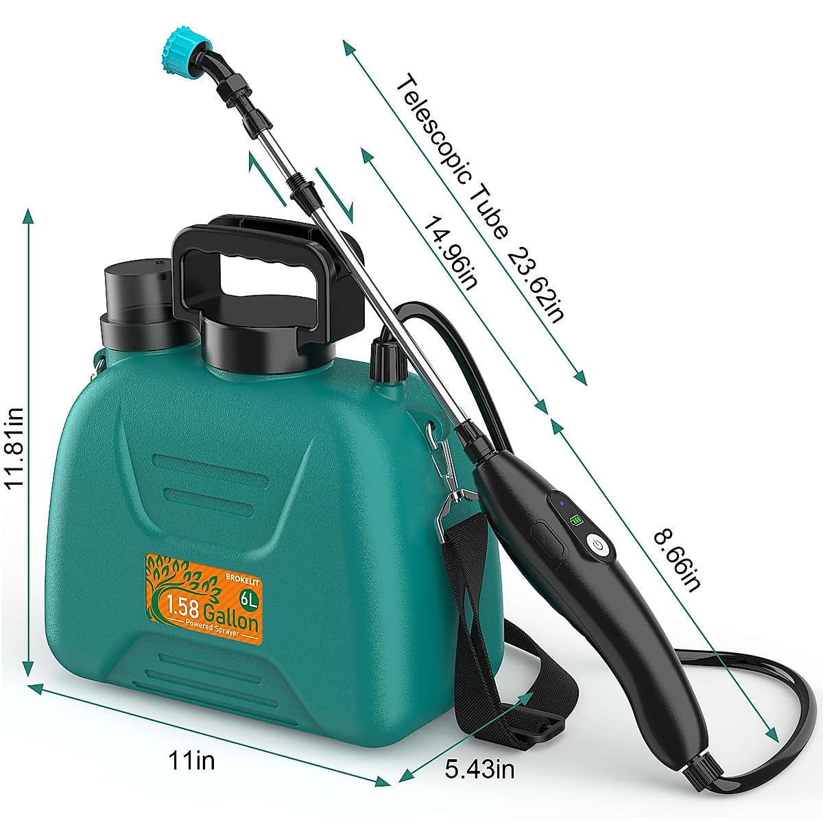 Battery Powered Sprayer 1.58 Gallon-Rechargeable Handle51