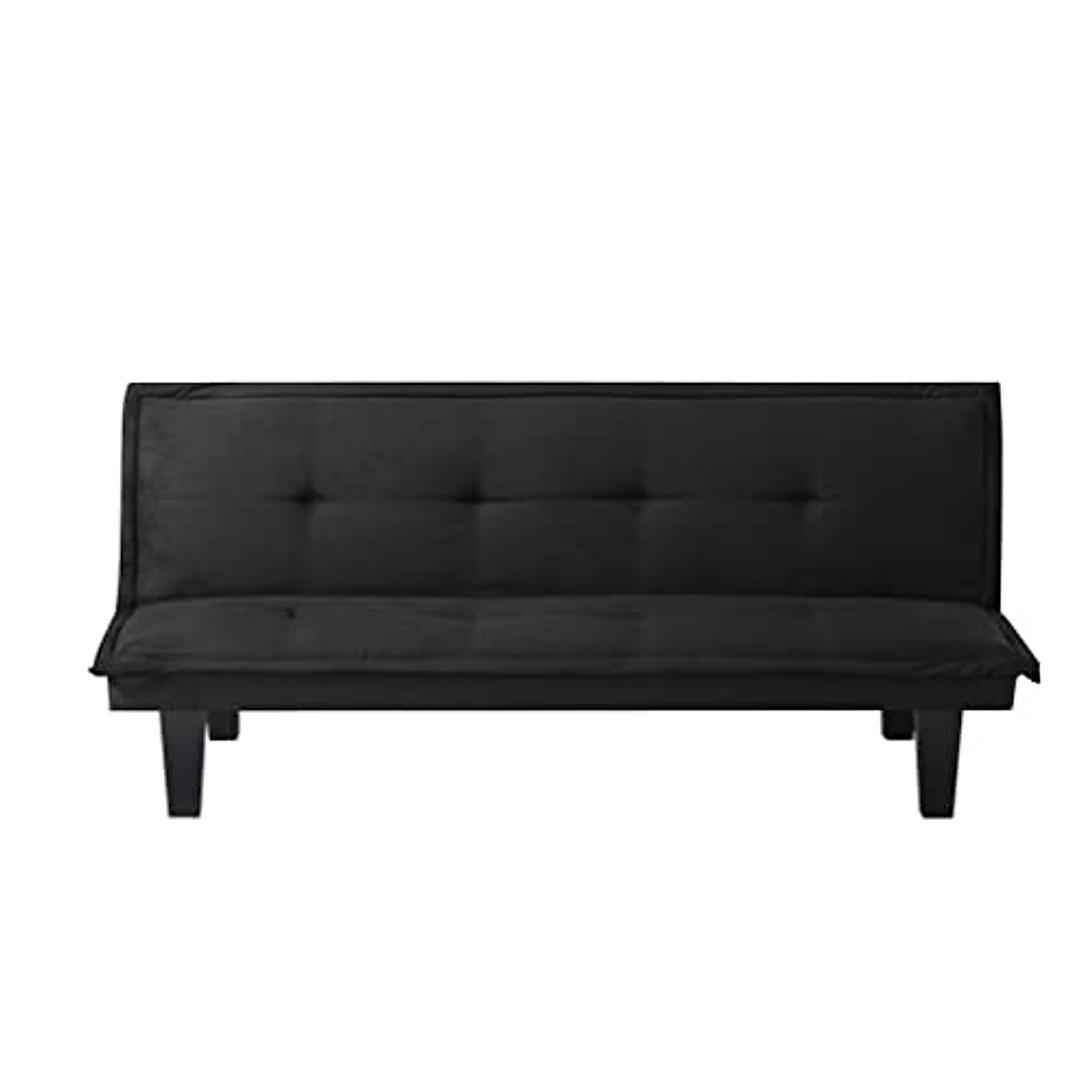 YUNLife&Home Modern Cozy Loveseat,Soft Upholstery Futon Sofa Daybed,Small Love Seat Recliner Couch for Living Room Office Apartment Compact Space Furniture Set,Solid and Easy to Assemble, Black 63.8"w