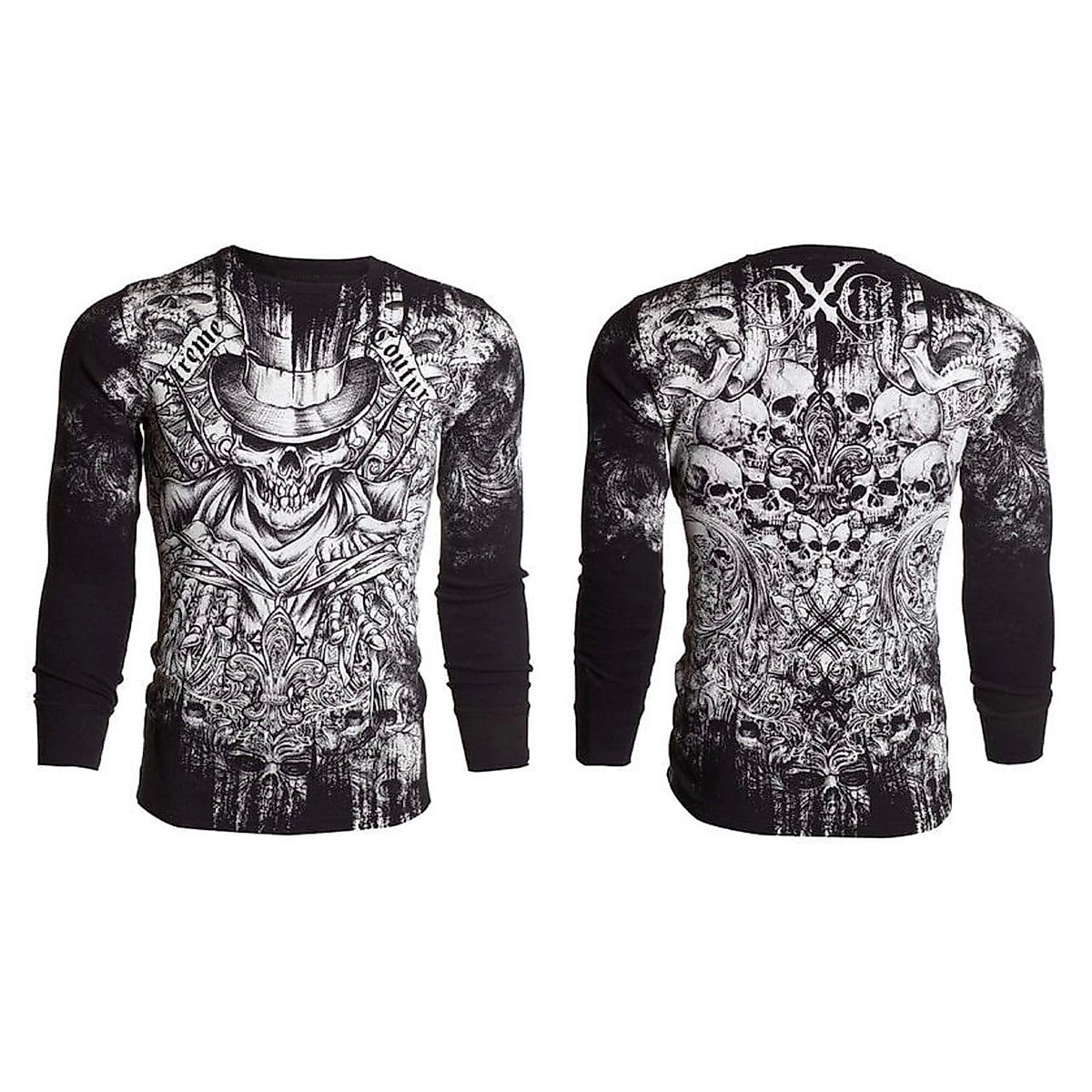 Xtreme Couture by Affliction Men's Thermal Shirt Offering (Black) (S)