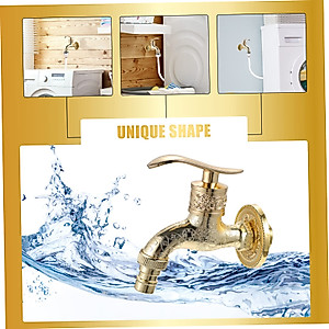 Veemoon 1pc Antique Faucet Bath Basin Mixer Tap Kitchen Tap Kitchen Sink Retro Water Faucet Wall Mounted Bathroom Faucet Antique Bathroom Faucet Zinc Alloy Household Single Cold Spout