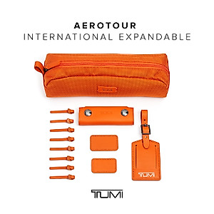 TUMI - Accents Kit - Includes 2 Leather Monogram Patches, 1 Leather Luggage Handle Wrap, 1 Luggage Tag & 8 Leather Zipper Pulls - Sunrise