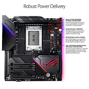 Asus Rog Zenith Extreme Alpha X399 HEDT Gaming Motherboard AMD Threadripper 2 (TR4) EATX DDR4 M.2 10G LAN USB 3.1 Gen2