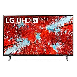 LG 43-Inch Class UQ9000 Series Alexa Built-in 4K Smart TV (3840 x 2160), 60Hz Refresh Rate, AI-Powered 4K, Cloud Gaming (43UQ9000PUD, 2022) (Renewed)