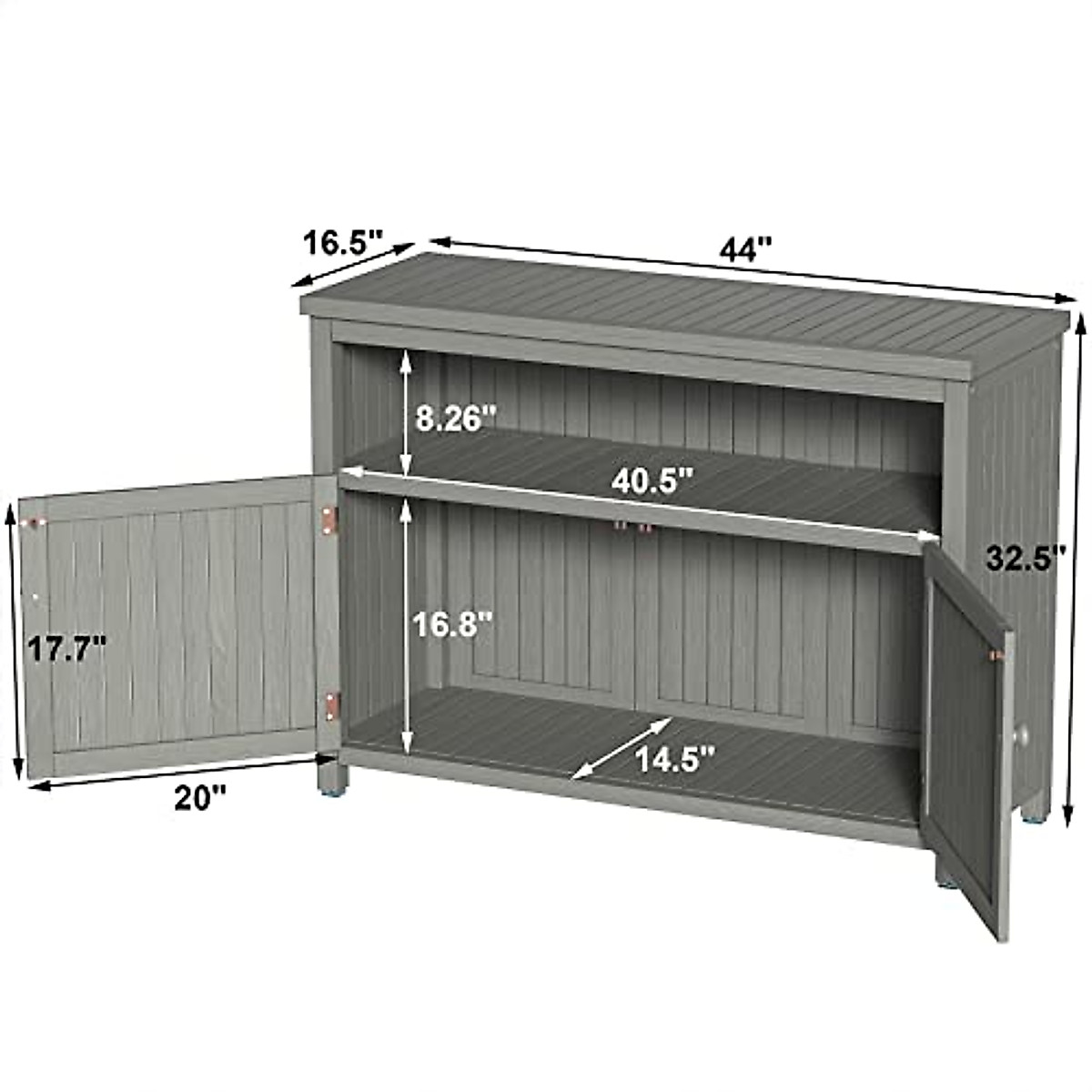 GDLF Outdoor Storage Cabinet Console Table Sideboard Buffet TV Stand, Furniture for Patio Entryway Deck