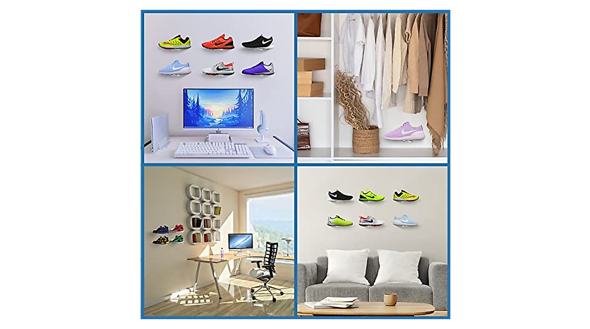 Import Nomad Unbound Clear Floating Shoe Shelves (6 Pack) - Stylish ...