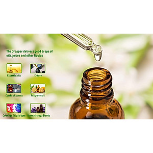 12Pcs 5ml Amber Glass Dropper Bottle with Glass Pipette, Glass Eye Dropper Bottles Refillable for Essential Oil Aromatherapy Blends