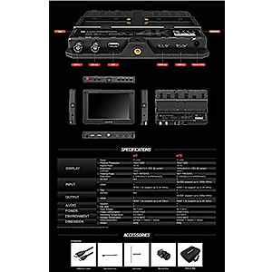 Lilliput H7 7" Full HD Field LED Monitor with 4K HDMI, Built-In Speaker, 1920x1200