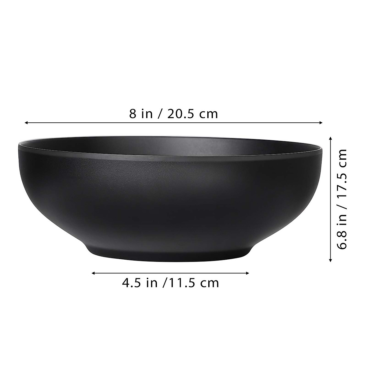 Cabilock Bowl for Restaurant 1PCS Japanese Style Ramen Bowls A5 Melamine Noodle Soup Bowl Pasta Serving Salad Bowl for Rice Soup Noodle Udon 21. 5cm Noddle Holding Bowl