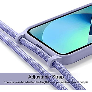 xiusiteli Compatible with iPhone 13 Pro Max Case with Adjustable Crossbody Lanyard Strap Anti-Yellow Anti-Drop TPU Protective Phone Cover for iPhone13 ProMax Case