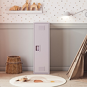 Little Seeds Casey Kids Tall Metal Storage Locker, Lavender