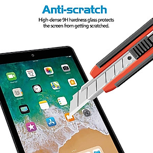 XunyLyee 2-Pack, Screen Protector for iPad 6th Generation 9.7", Tempered Glass for iPad 9.7 Inch 2018/2017 (iPad 6th/5th Generation)