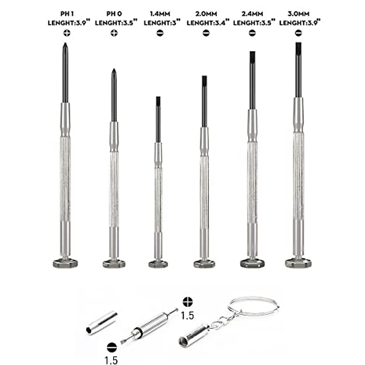 Eyeglass Repair Kit, PTSLKHN Sunglasses Repair Tool Kit with Eyeglass Screws, Precision Screwdriver Set, Tweezer and Nose Pads for Glasses and Watch Repair, Nose Pad Replacement