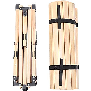 OMKUOSYA Portable Camping Table, Wooden Folding Beach Picnic Table with Carry Bag for Outdoor Cooking, Picnic, Camp, BBQ, Travel, Backyard Patio Party