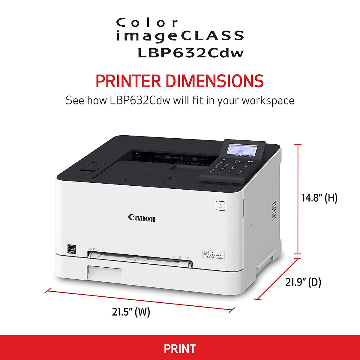 Canon Color imageCLASS LBP632Cdw - Wireless, Duplex, Mobile-Ready Laser Printer