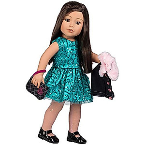 Adora Amazon Exclusive Amazing Girl - 18” Realistic Doll in Soft Vinyl, Huggable Body and Trendy Outfit, Perfect Birthday Gift for Ages 6 and Up - Emma Sparkles