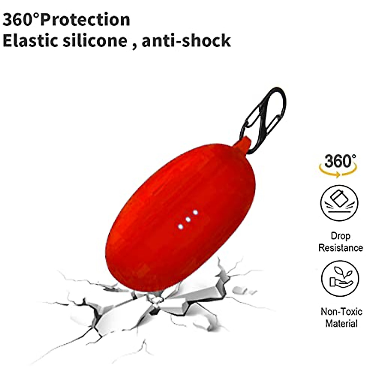 Ankersaila Case Compatible with Anker Liberty 3 Pro, Soft Silicone Scratch/Shock Resistant Protective Case Cover (Red Colour)