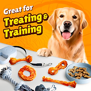 Gootoe Turkey Tendon Dog Treats – 100% USA-Sourced, Natural Snack, Premium Training Chews, Hypoallergenic, Reseal Value Bags, Size for Small Dogs, Bone (Small) 6 Unit/Pack