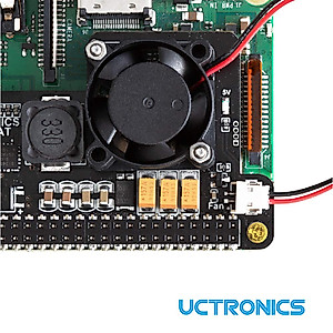 UCTRONICS for Raspberry Pi 4 PoE HAT with Cooling Fan, Mini Power Over Ethernet Expansion Board for Raspberry Pi 4 B, 3 B+ and Rackmount