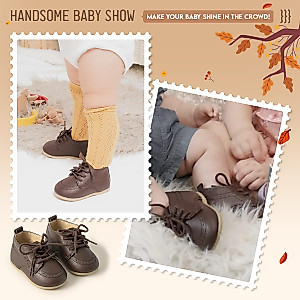 Miamooi Infant Baby Boys Girls Loafers Classic PU Leather Wedding Dress Shoes Toddler Brogue Formal Flat Lazy Crib Oxford First Walking Christening Shoe