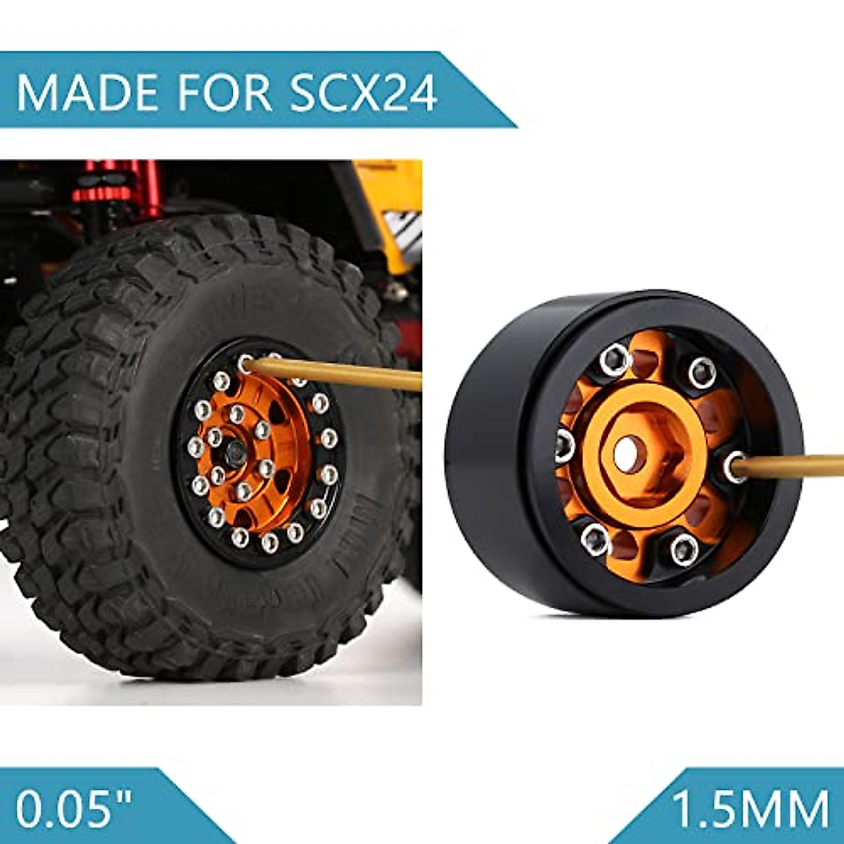 INJORA RC Screwdrivers 3pcs-Hex Screwdriver 0.05inch 1.5mm Hex Nut Drivers 4mm for SCX24 Gladiator Bronco C10 JLU Deadbolt Other RC Model Car