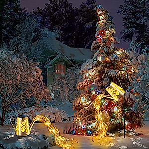 ASDFG Solar Lights Outdoor Garden Decor, Hanging Lantern Waterproof Watering Can Landscape Lights Outside Decorations for Yard Front Porch Patio Backyard Gardening Gift for Mom Grandma Women Birthday