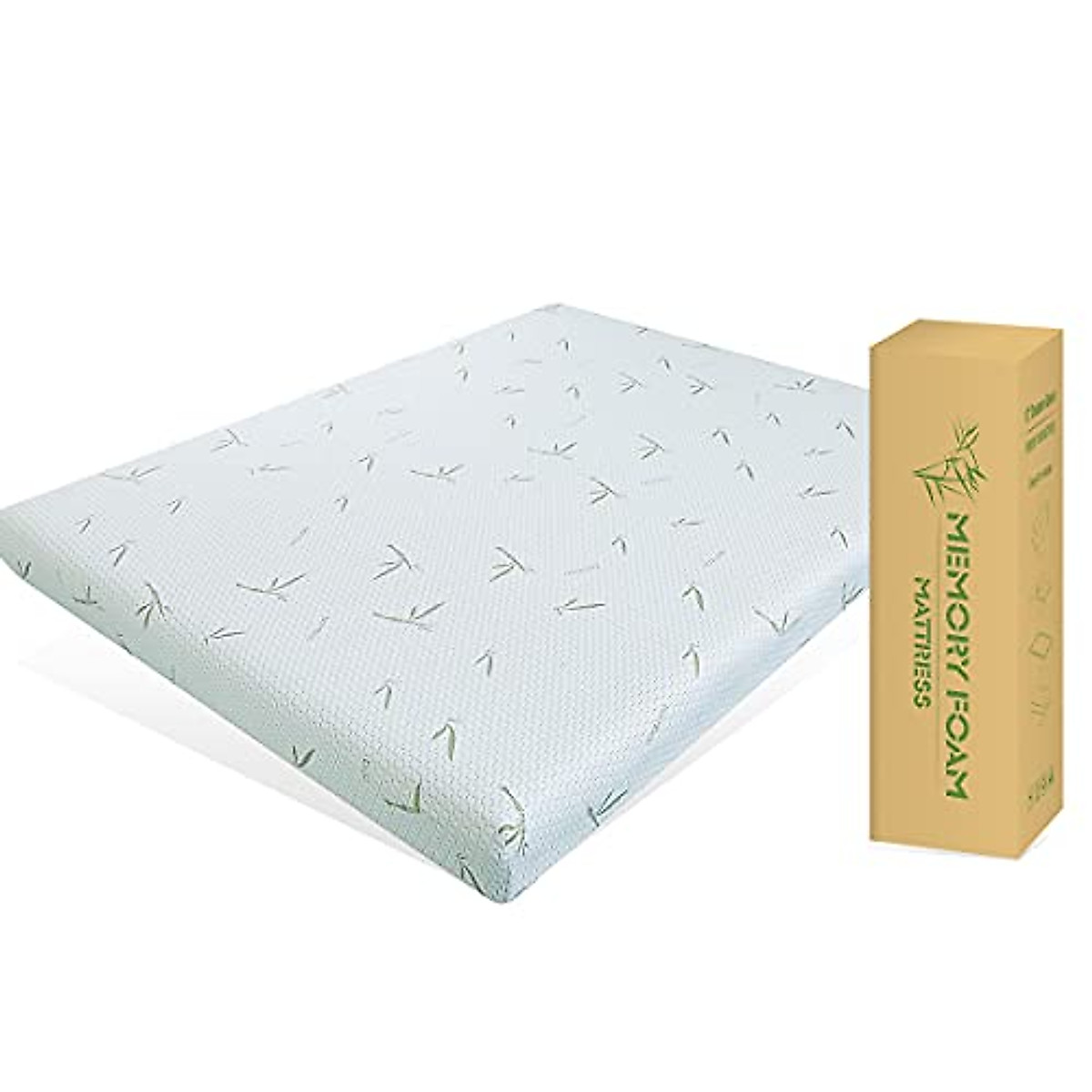 IULULU 6 Inch Memory Foam Mattress Medium-Firm Feel with Bamboo Cover, Breathable Bed Mattresses with CertiPUR-US Certified, Queen