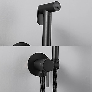 MINJING Handheld Bidet Sprayer for Toilet, Baby Cloth Diaper Sprayer Hot and Cold Water Toilet Sprayer Wall Mounted Brass Handheld Sprayer Kit for Personal Hygiene Cleaning