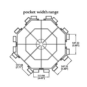 FixtureDisplays® Up to 32 Adjustable Pockets Display Rack, Greeting Post Card Christmas Holiday Spinning Rack Stand, Pocket Size: 4.5-7.6" Wide, 5.8" and Up Tall, 8 Sided, 11602-O-BLK-NPF