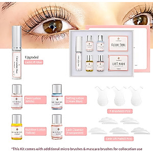 ICONSIGN Lash Lift Kit, Professional Salon Semi-Permanent Curling Eyelash Perm Kit with Lash Shields, Eye Gel Pads and Brushes