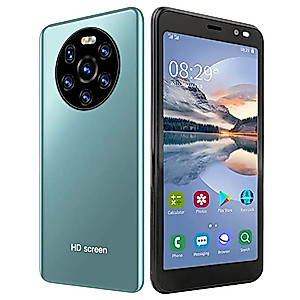 Unlocked Smartphone, 5.45" HD Screen Face Unlock Smartphone Carrier Cell Phone, 512MB+4GB, 1500mAh, Dual SIM Unlockd Cell Phones Green Mobile Phone