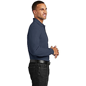 Port Authority Port Authority Long Sleeve Core Classic Polo L River Blue Nvy