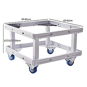 HIZLJJ Washing Machine Double Layer Pedestal with 4 Locking Wheels and Storage Shelf Dryer Mini Refrigerator Cabinet Stand for Utility Room Home Furniture (Size : 17 cm)