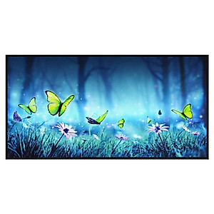 Fairy Butterflies in Mystic Forest Kitchen Rug Non-Slip Kitchen Mats Blue Bath Runner Doormats Area Mat Rugs Carpet for Home Decor 39" X 20"