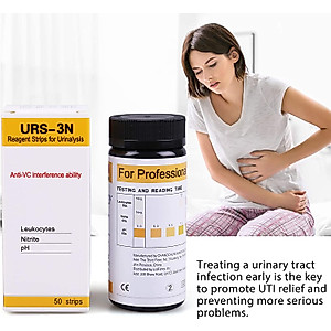 Urine Test Strips, 50ct UTI Test Strips for Women, 3-in-1 Urinary Tract Infection Test Strips for Leukocytes, Nitrite and PH Test, Accurate Results in 1 Minute