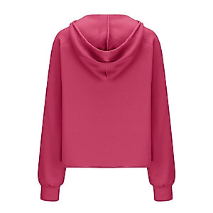 MRGIINRI Black Fashion Friday Deals Womens Hoodies Casual Zip Up Fleece Cropped Sweatshirts 2023 Fall Outfits Clothes Thumb Hole