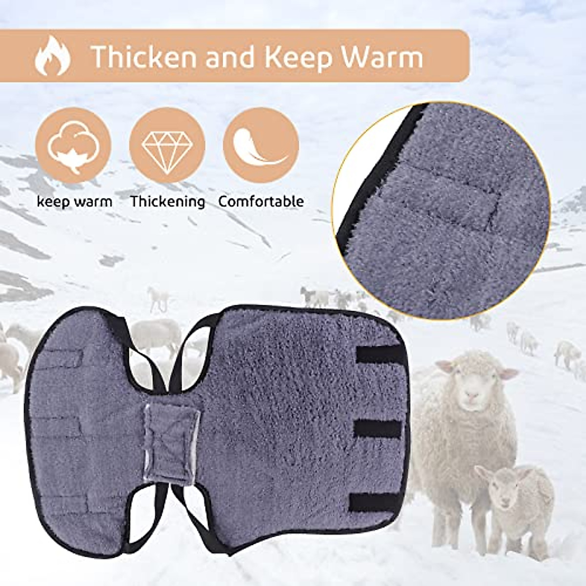 2 Pcs Goat Blanket Goat Blankets for Cold Weather Mini Horse Blanket Goat Coats for Winter Goat Supplies Goat Blankets Sheep Blanket S