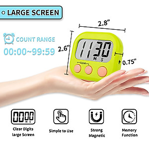 Classroom Timers for Teachers Kids Large Magnetic Digital Timer 2 Pack