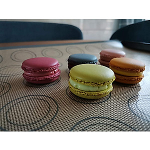 Pack of 2 Silicone Baking Mat Macaron Mat Sheet, Pro Non-Stick Reusable Sheet Food Safe Tray Pan Liners, 11.6 x 16.5 inches (L x W)