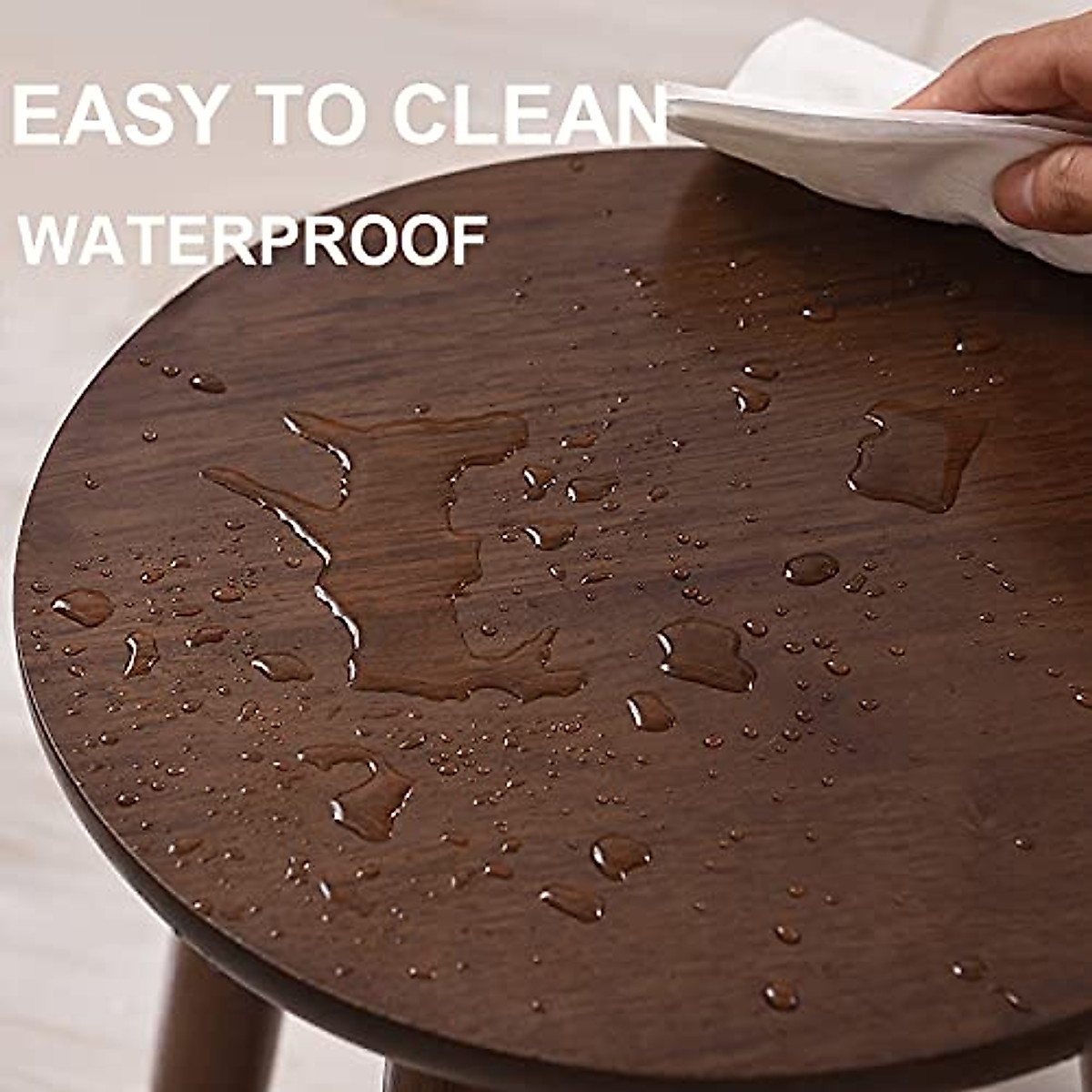 Natural and Co. Wooden Stool Round Step Stool 10 Inch Plant Stands Detachable Legs Vanity Stool Bench, 12X12X10 inch, tongjiao303026