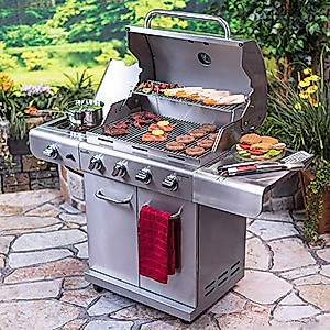 Replacement Parts for Charbroil Advantage 463344116 Grill, Grill Pipe Burner, Heat Plate Shield, Adjustable Carryover Tube and Grill Igniter Replacement for CharBroil 463344116, 466344116 Gas Grills