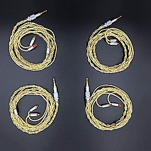 Linsoul Soft Silver Plated Cable for Shure SE215 LZ Shozy hibiki Kinera H3 Earphone IEMs (MMCX, 3.5mm Plug)